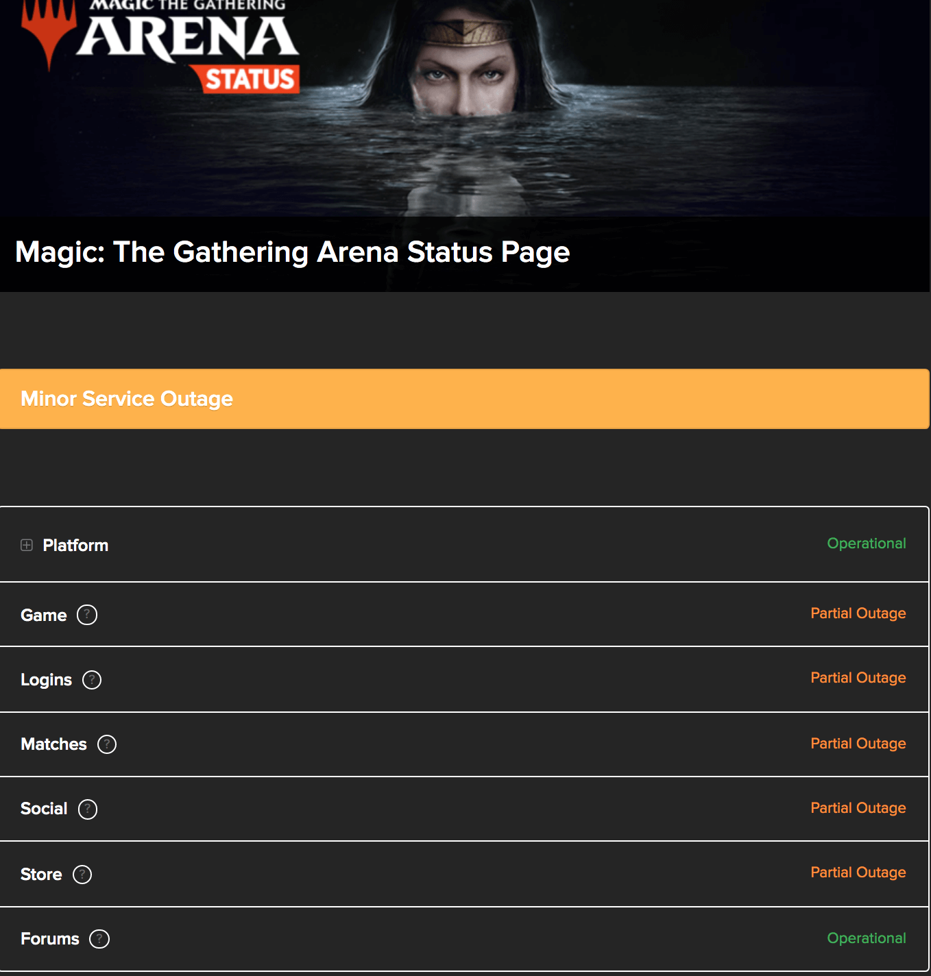 Mtg Arena Status