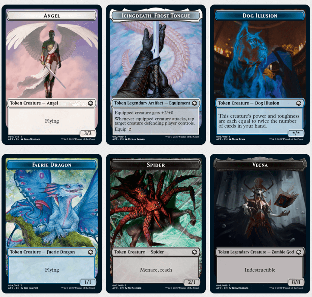 Magic: The Gathering Tokens For Adventures in the Forgotten Realms Revealed