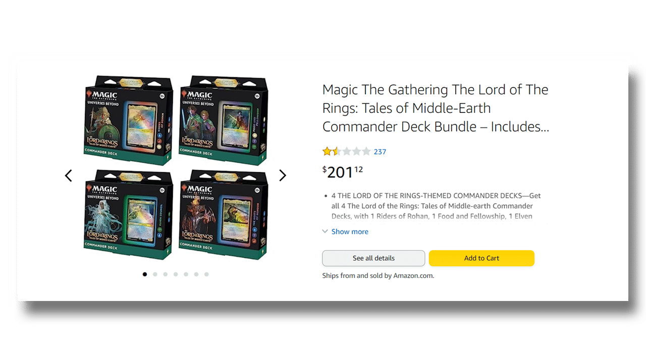 LotR MTG Commander Decks Are Being Review Bombed Online
