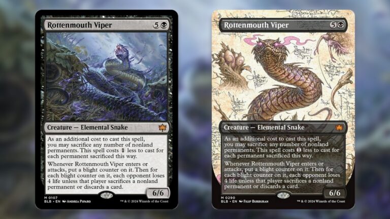Terrifying New Bloomburrow Spoiler Rottenmouth Viper Is A Stax Player's ...
