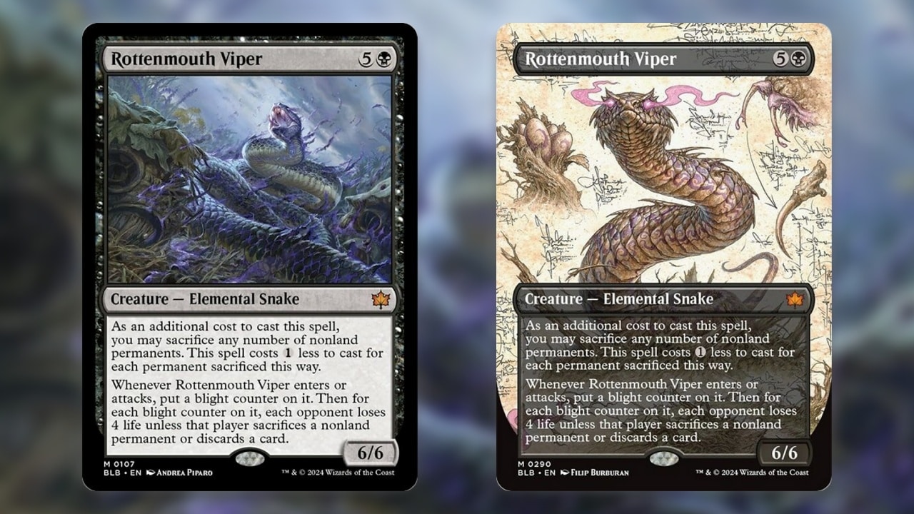 Terrifying New Bloomburrow Spoiler Rottenmouth Viper Is A Stax Player's Dream