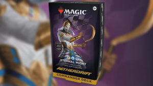 Wizards Reveals Finish Line Bundle and Two Aetherdrift Commander Precons