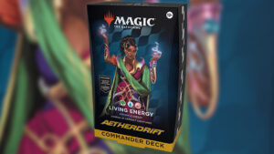 Wizards Reveals Finish Line Bundle and Two Aetherdrift Commander Precons