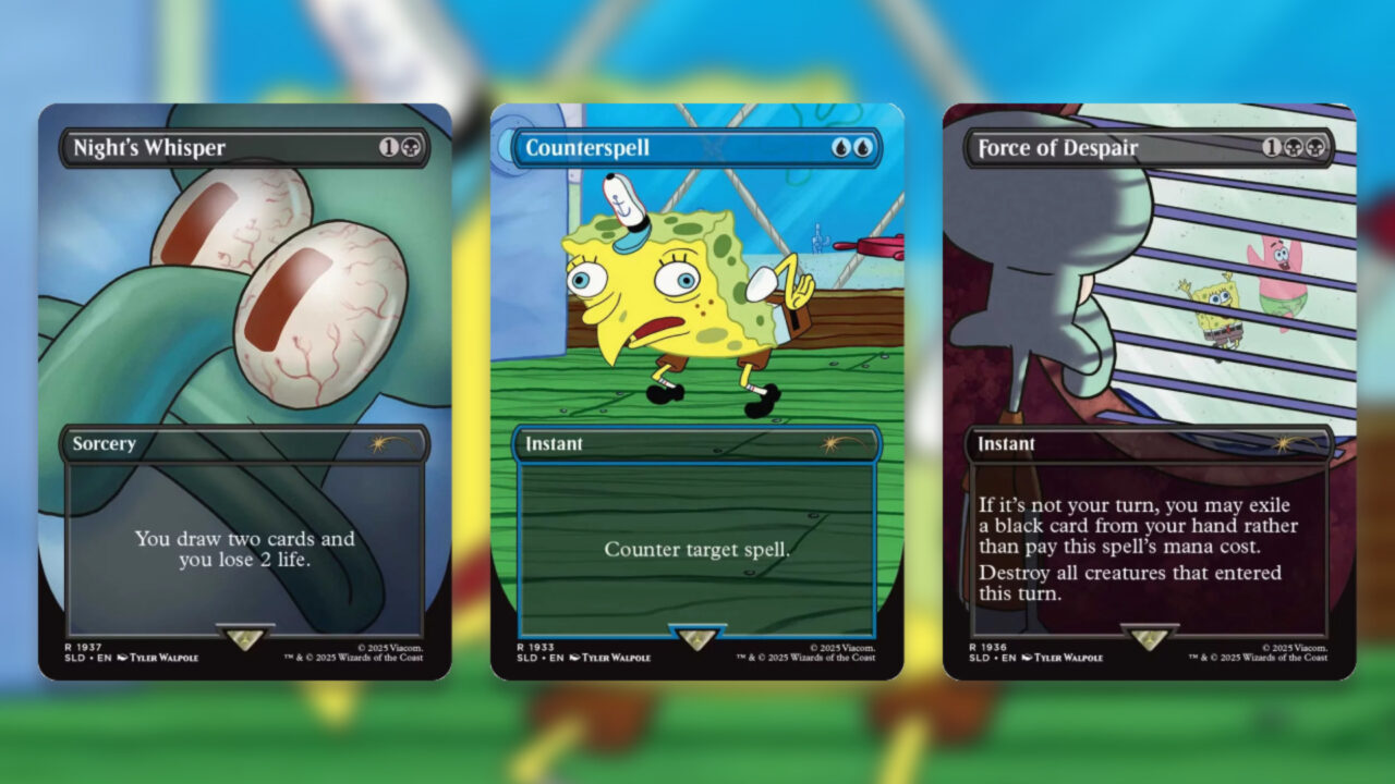 MTG x Spongebob Squarepants Secret Lair Is Packed With Famous Memes